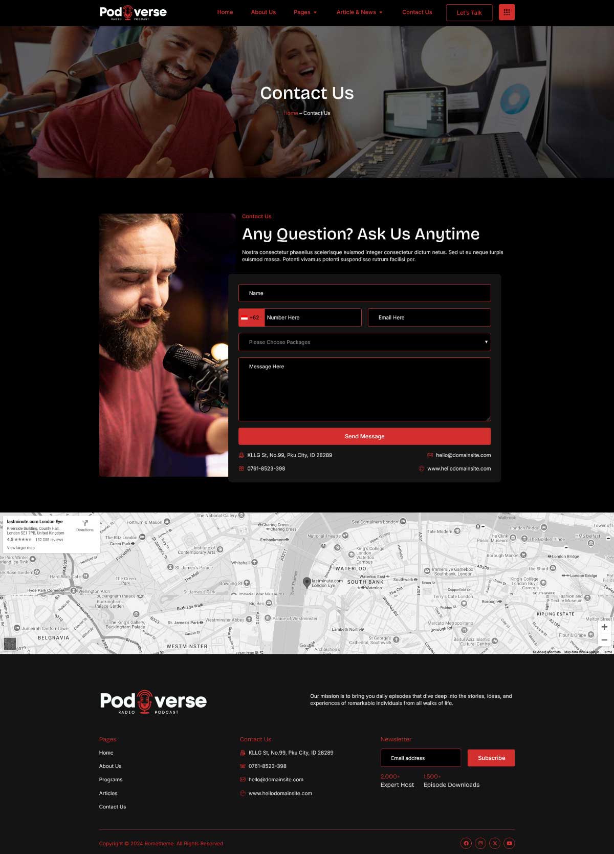 Podverse - Radio Station & Podcaster Elementor Template Kit by Rometheme